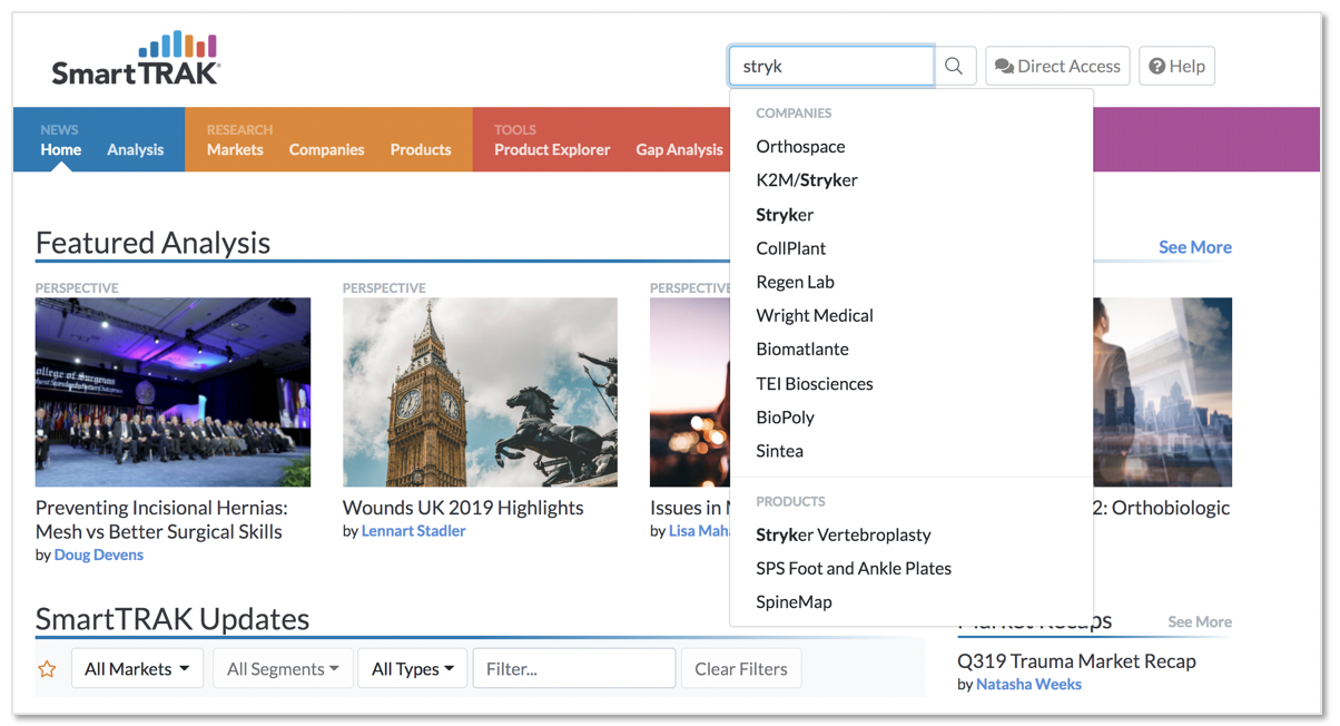 What is SmartTRAK SmartSearch and how do I use it?